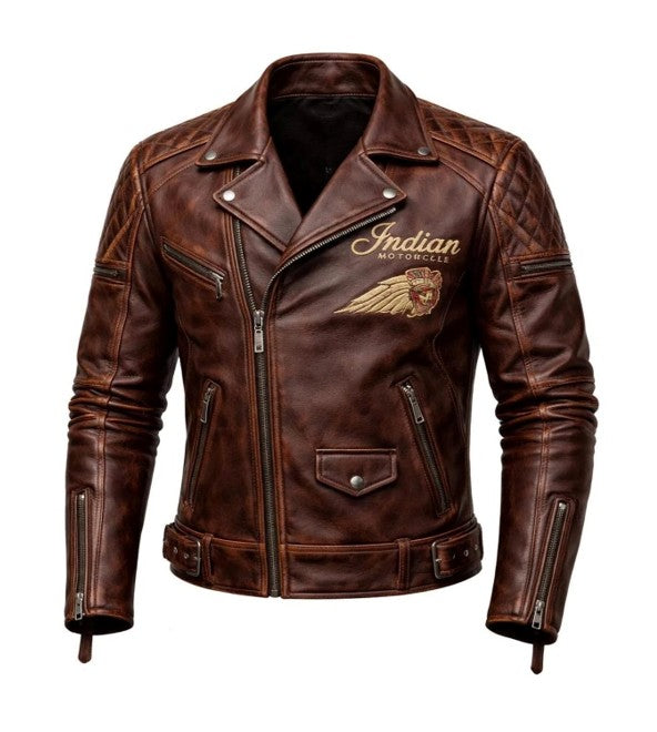 Men's Indian Bomber Icon Leather Jacket V.03 – Indian Motorcycle Jacket